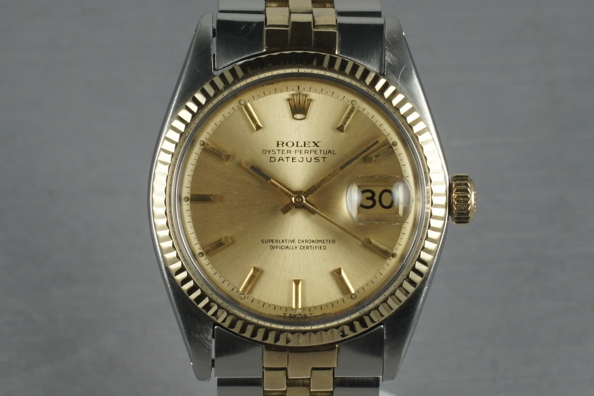 HQ Milton - 1968 Rolex Datejust 18K/SS 1601, Inventory #1932, For Sale