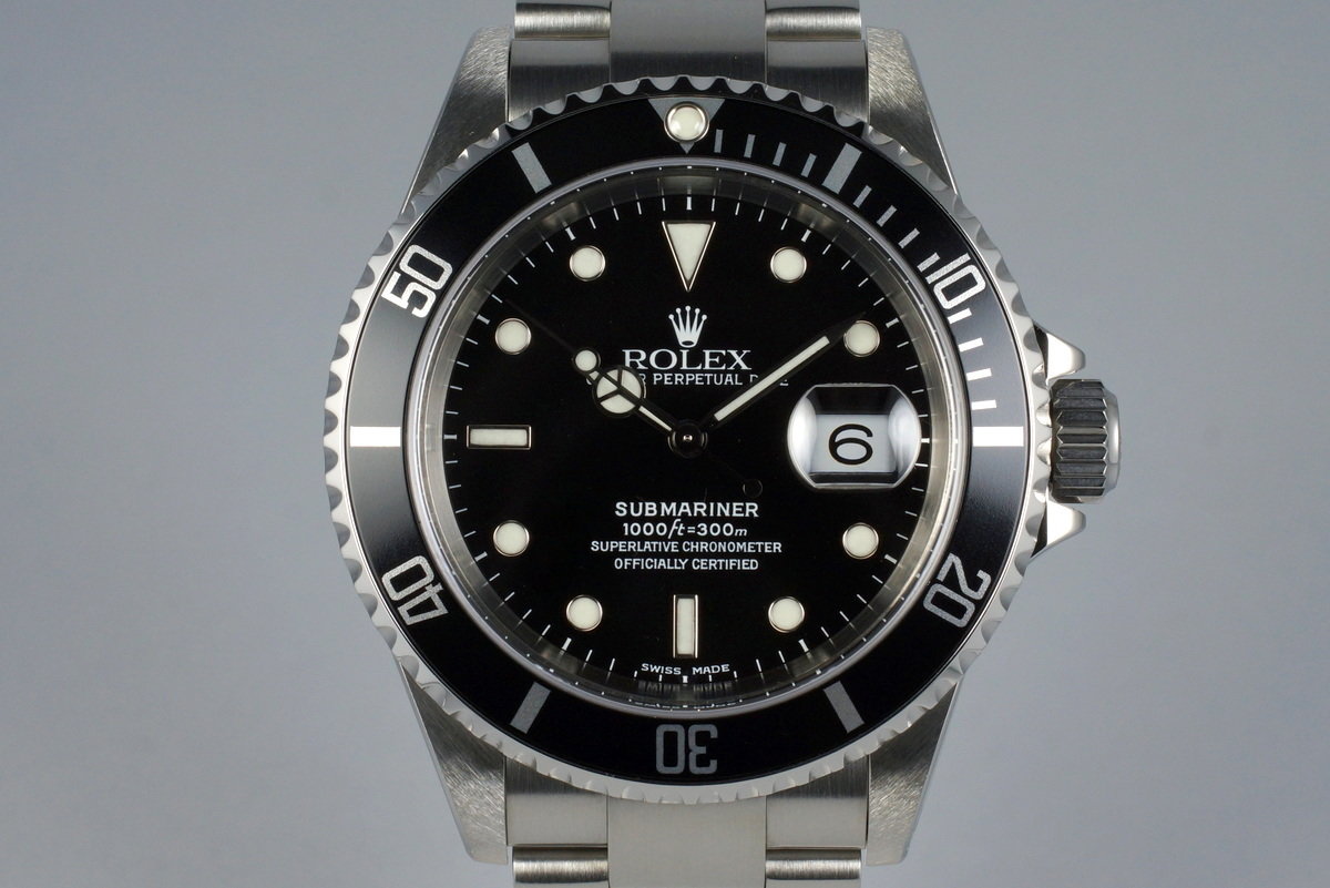 HQ Milton - 2002 Rolex Submariner 16610 with RCS Papers, Inventory ...