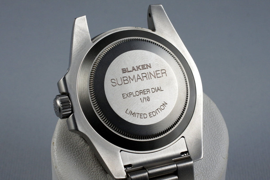 HQ Milton - 2013 Blaken Rolex Submariner ‘Explorer Dial’ with Blaken ...
