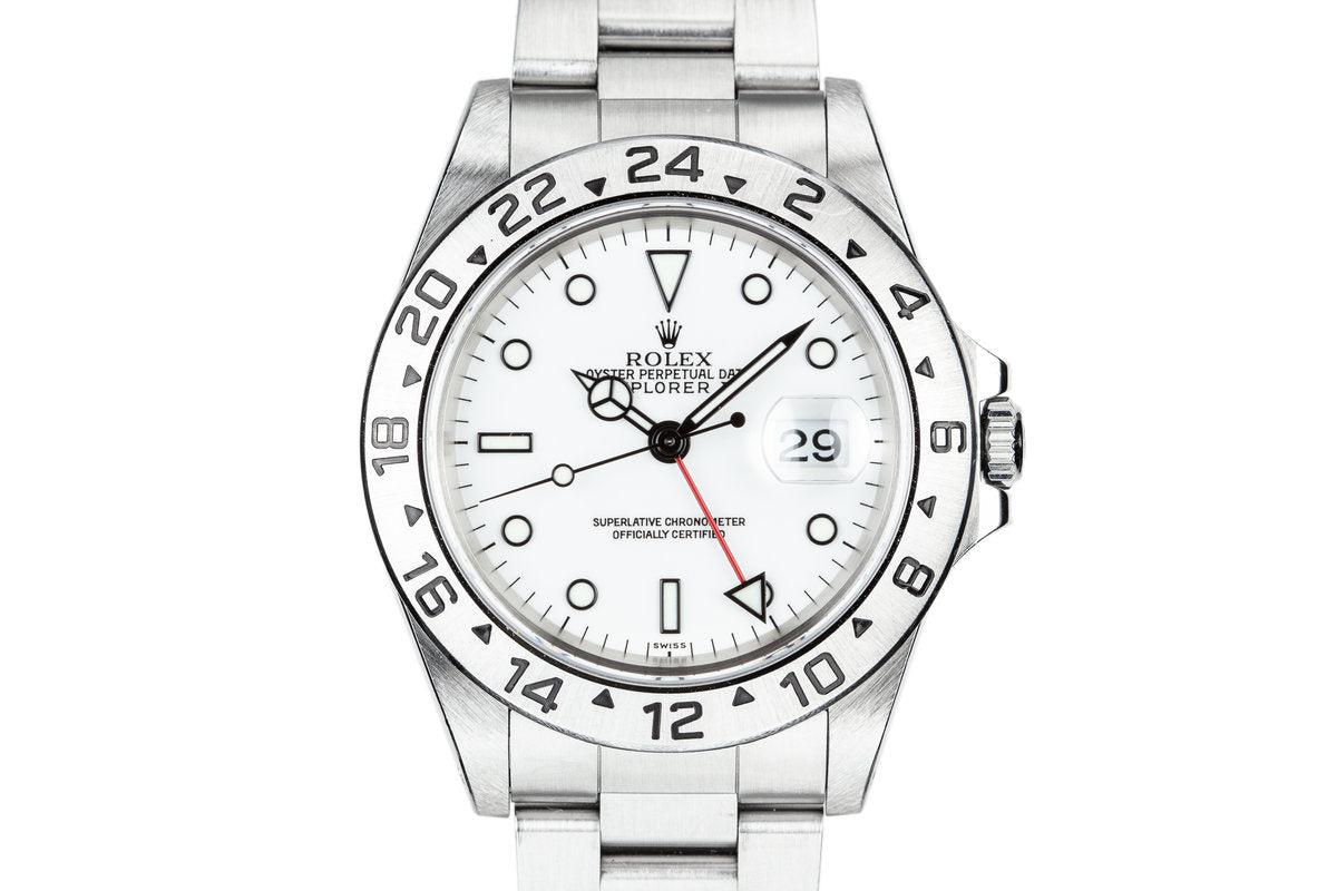 HQ Milton - 1998 Rolex Explorer II 16570 White SWISS Only Dial with Box ...